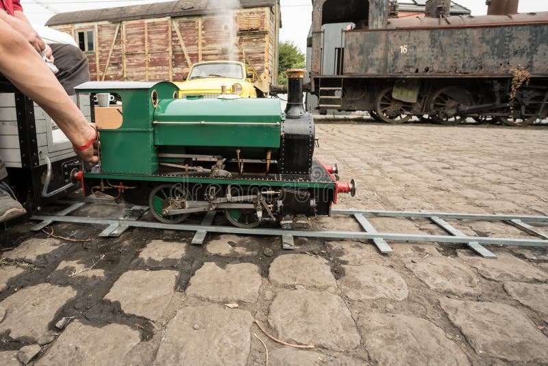Miniature Toy Steam Locomotive Train Engine Stock Image - Image of ...