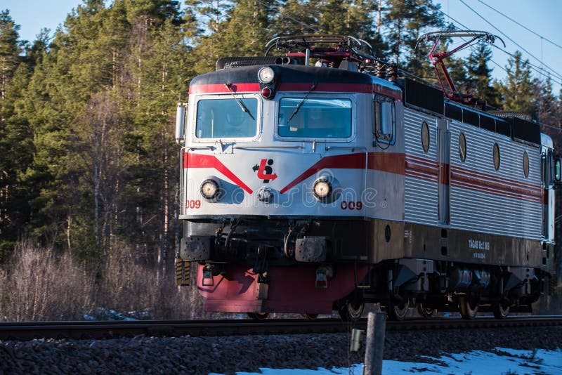 A Small Train Going through a Forest Editorial Photography - Image of ...