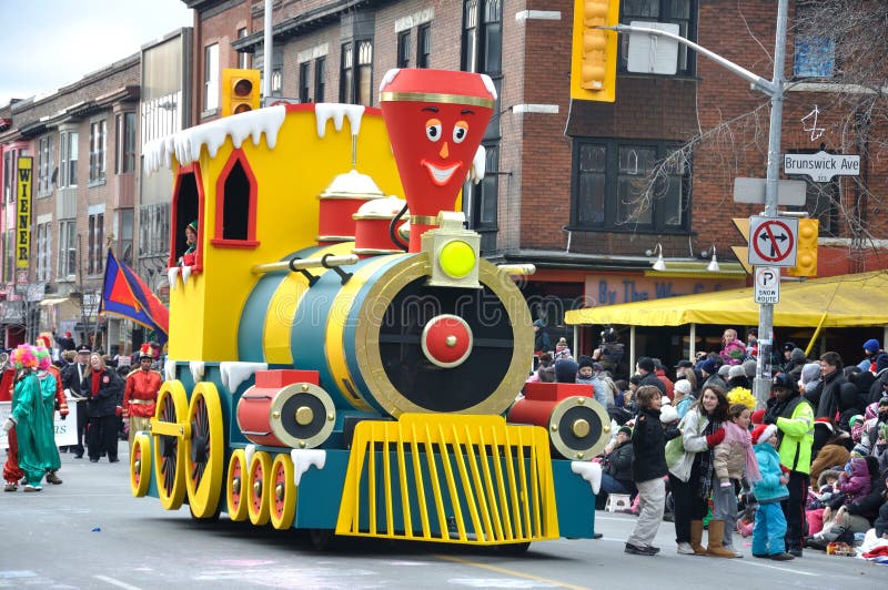 A Small Train in the Santa Parade Editorial Image - Image of claus ...