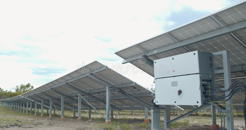 A Small Transformer at the Back of a Solar Panel, Renewable Energy, 4k ...