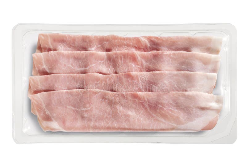 Small Tray Packaged of Presliced Baked Ham Stock Image - Image of food ...