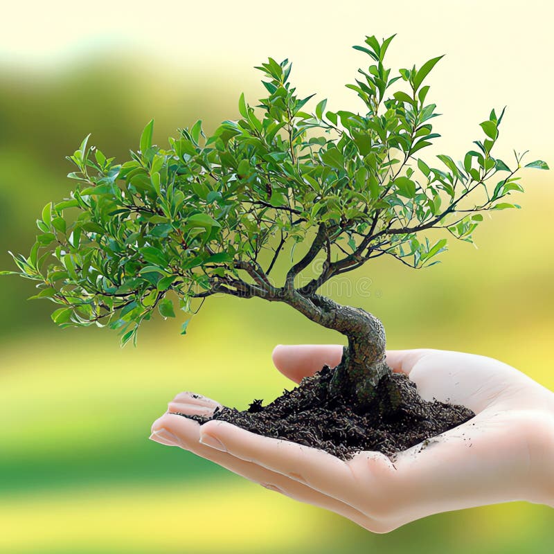 Small tree, AI generated stock illustration. Illustration of conceptual ...