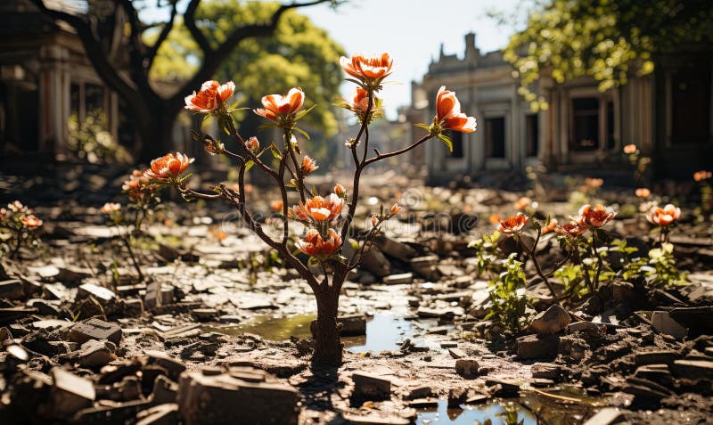 Small Tree Growing in Water Puddle Stock Photo - Image of tree, life ...
