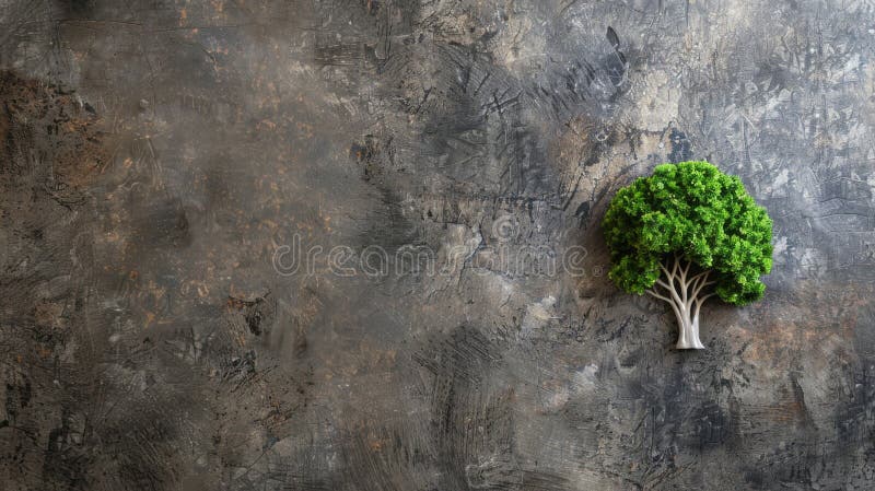 Small Tree Growing Along Wall Stock Image - Image of survival ...
