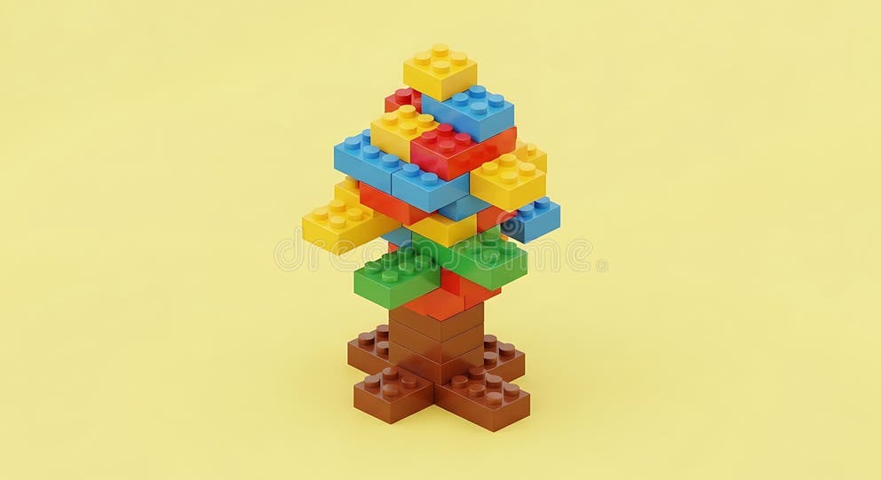 A Small Tree-like Structure Made from Interlocking Plastic Building ...