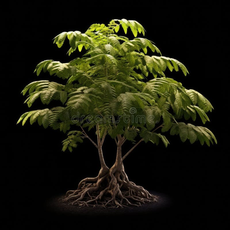 Small Tree with Roots Growing Out of Ground. it is Positioned on Top of ...