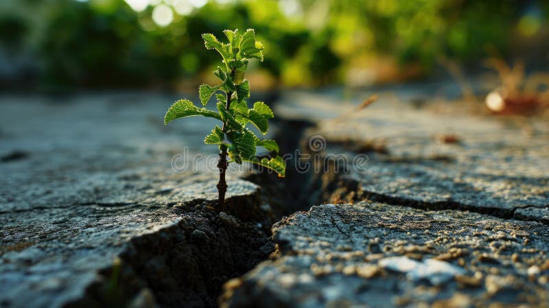 Sapling Growing in a Felled Trunk, Like Hope Symbol, Vector ...