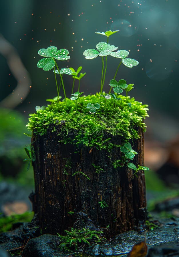 A Small Tree with Leaves is Growing in the Snow Stock Photo - Image of ...