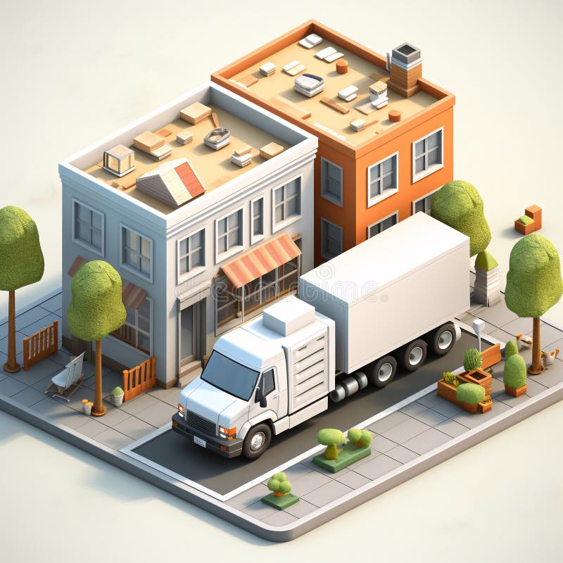 Small Truck Transportation. Logistics and Transportation Concept Stock ...