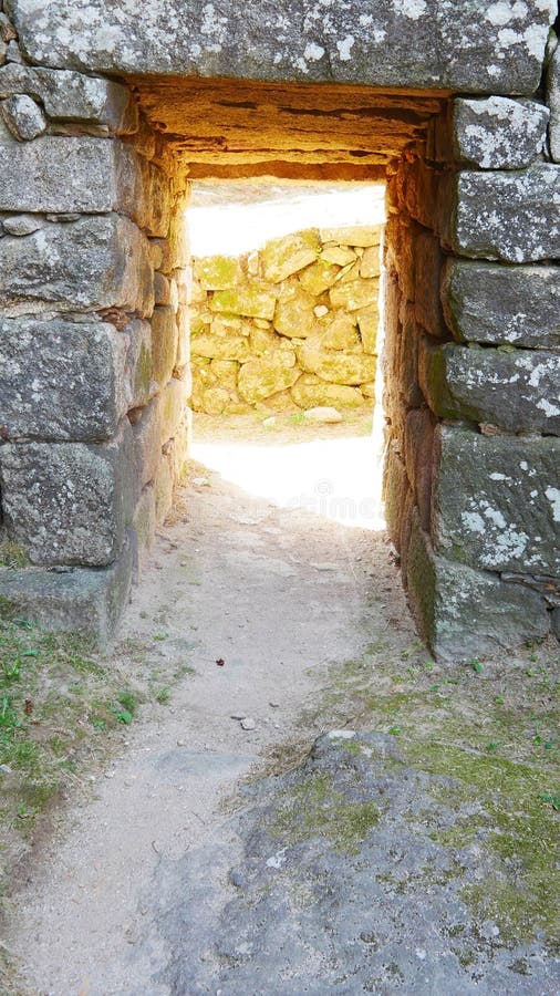 Small Underground Passage in a Stone Castle Wall, Bathed in Golden ...