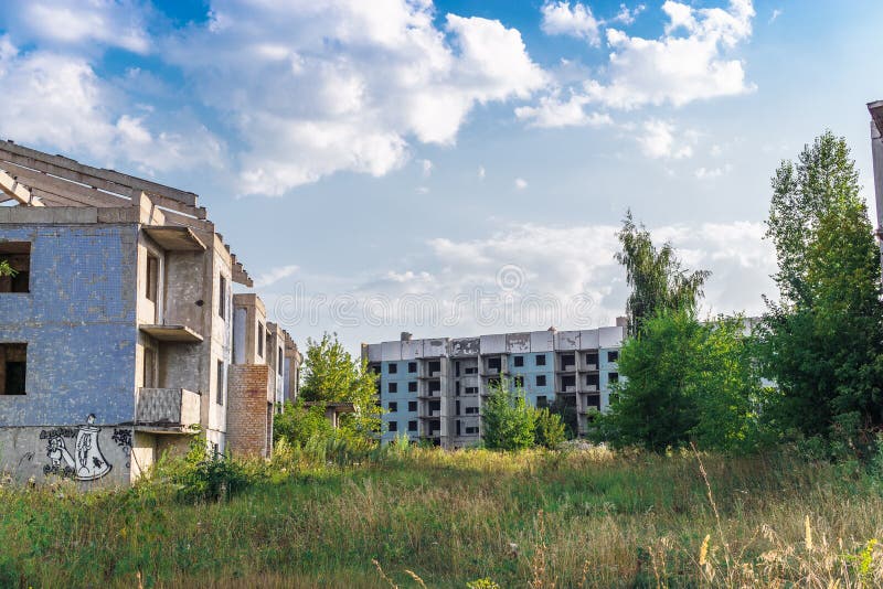 Small Unfinished and Abandoned Town Stock Photo - Image of daylight ...