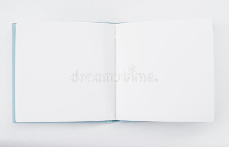 Small Unfold Square Open Notebook, Book with Blank White Pages on Light ...