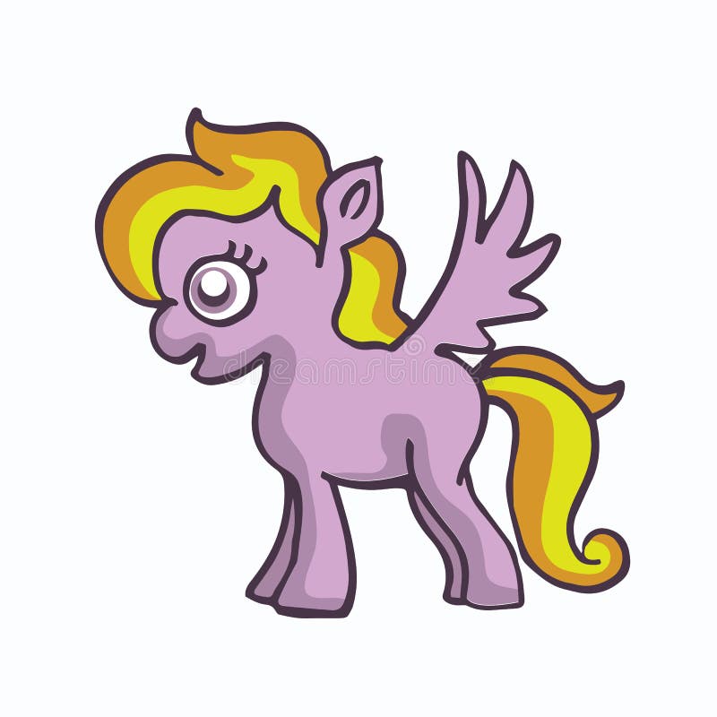 Small Unicorn Color Design Cartoon Stock Vector - Illustration of horse ...