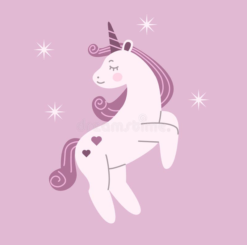 A Small Unicorn is Dancing Merrily Stock Vector - Illustration of ...
