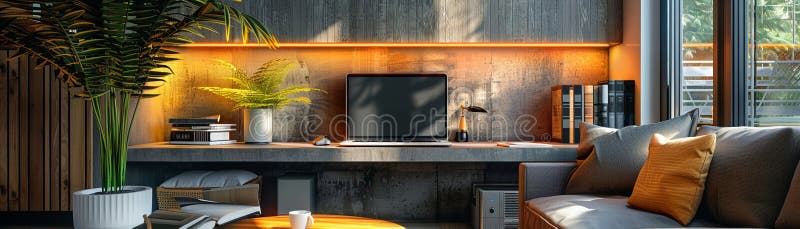 Small Urban Apartment Optimized for Efficient Remote Work Stock ...