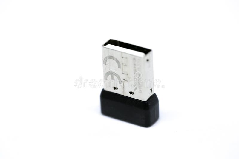 Small USB Flash Drive Stick on a White Background in an Vertical ...
