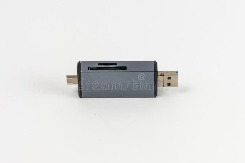 Small USB Hub with Two Ports USB-a and SD and MicroSD Cards Slots and ...