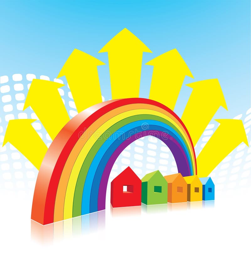 Small vector houses stock vector. Illustration of green - 8501537