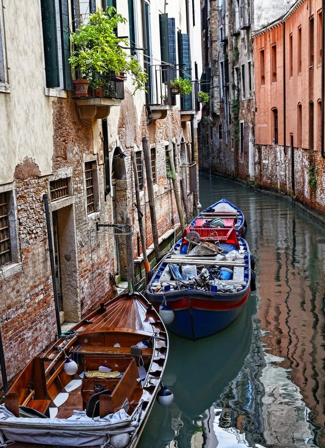Small Venetian Canal stock photo. Image of construction - 28472532
