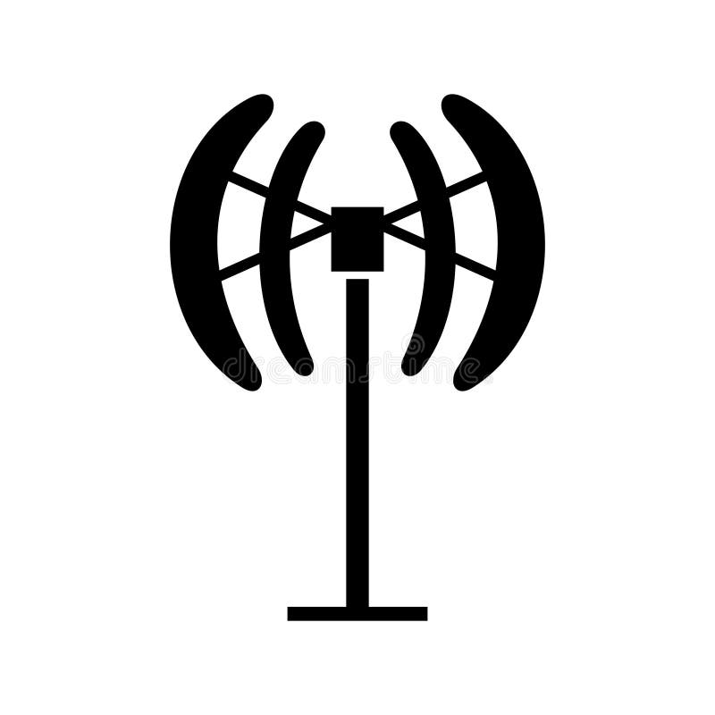 Turbine, Vertical, Axis, Wind, Technology Flat Color Icon Vector Stock ...