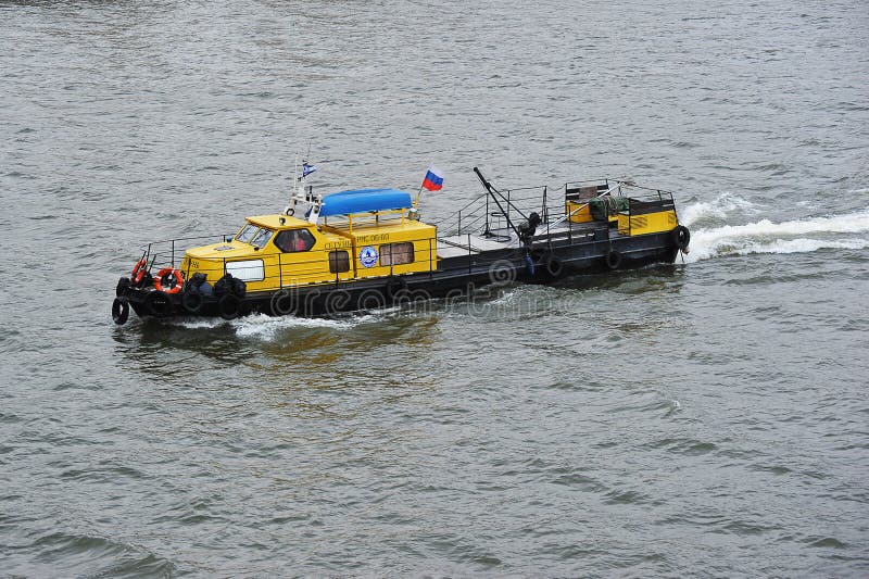 Small Vessel Sailing on the Moscow River in Moscow Editorial Photo ...