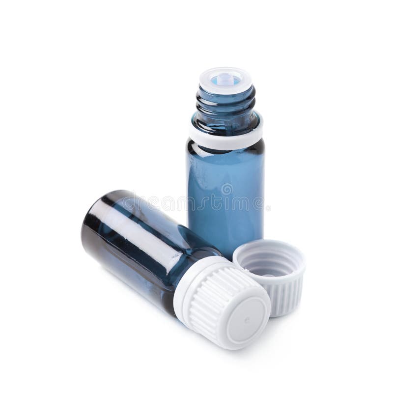 Vial with Blue Solution Isolated. Stock Photo - Image of pharmacy ...