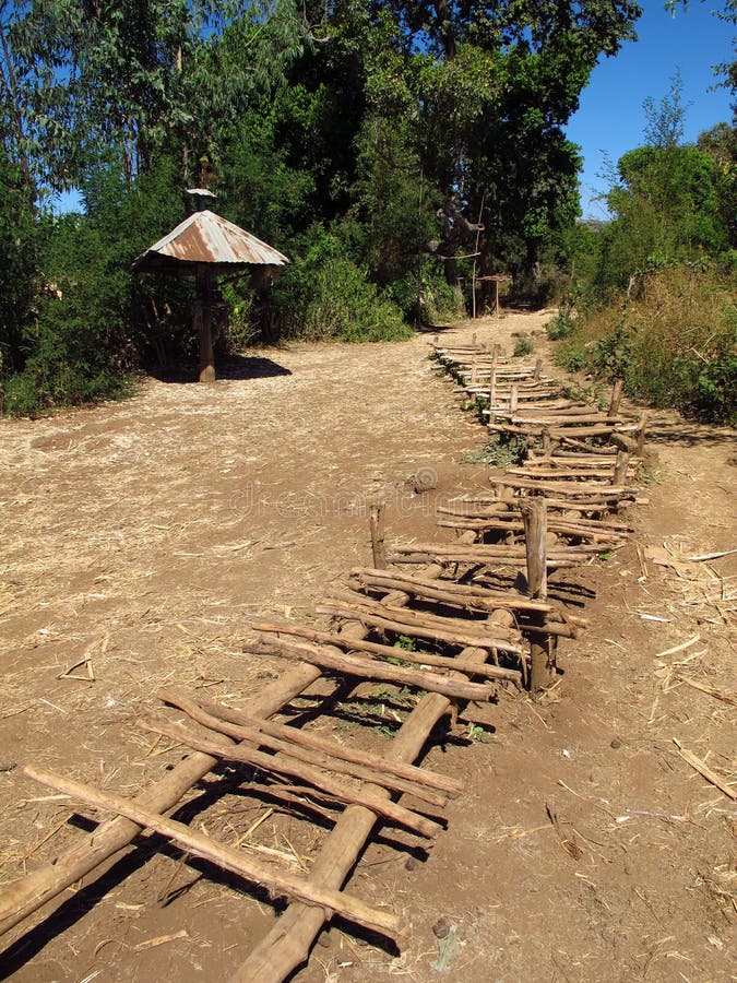 The Small Village in Sahara Desert, Algeria, Africa Stock Image - Image ...