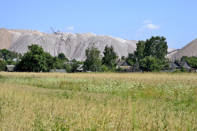 A Small Village at the Foot of a Salt Mine Stock Image - Image of ...
