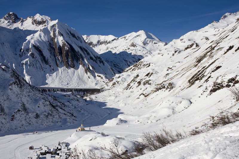 Small Village in Formazza Valley in Winter Stock Image - Image of ...