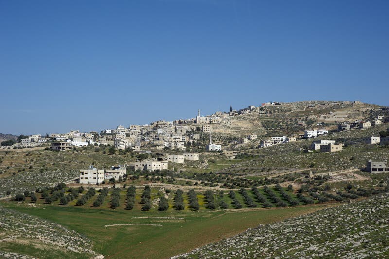 Small village. Jordan stock image. Image of arabic, field - 19678541