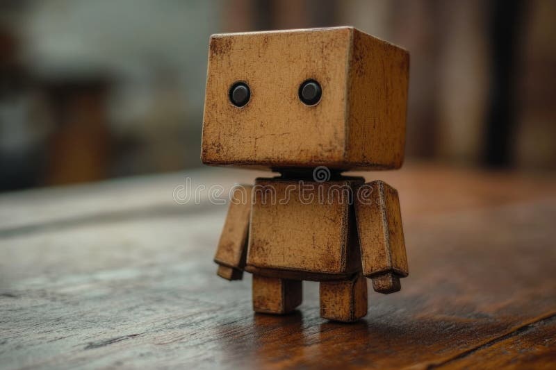Small Vintage Wooden Robot Toy Standing Table Stock Photos - Free ...