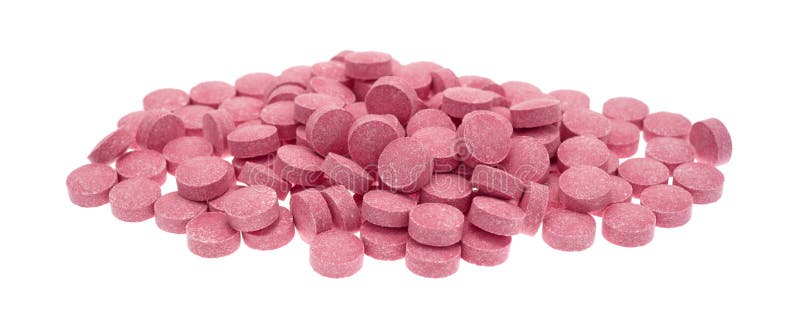 Small Vitamin B12 Tablets on a White Background Stock Photo - Image of ...