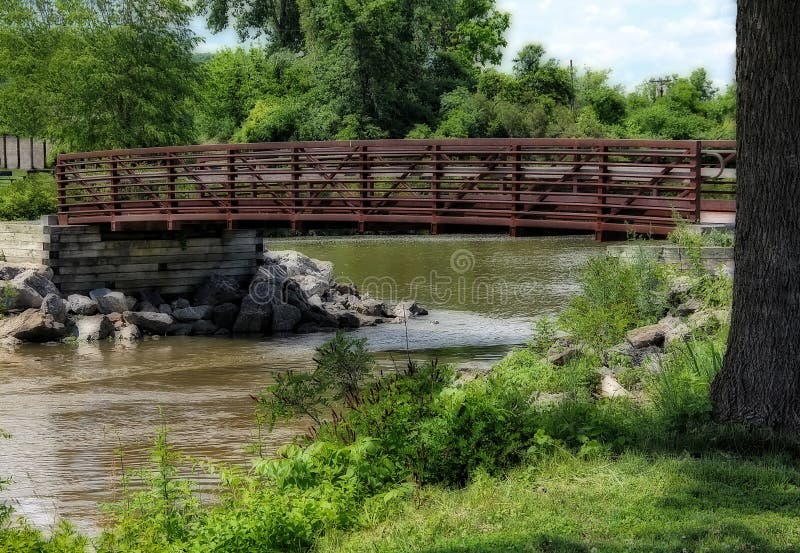 Small Walking Bridge stock image. Image of crossing, arched - 31623955