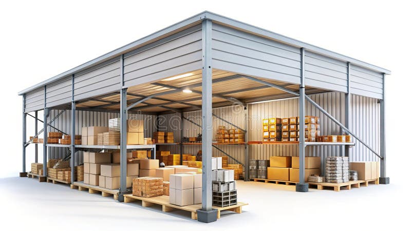 Small Warehouse Packed with Inventory Efficient Storage Logistics and ...