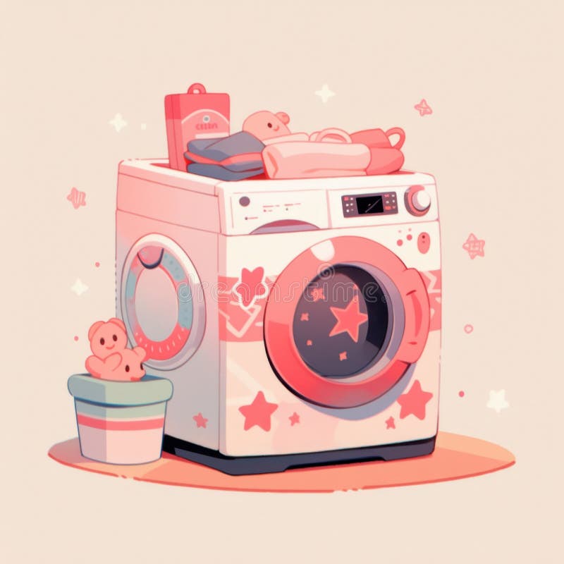 Small Washing Machine Iconic Mini Decoration Design with Simple Concept ...