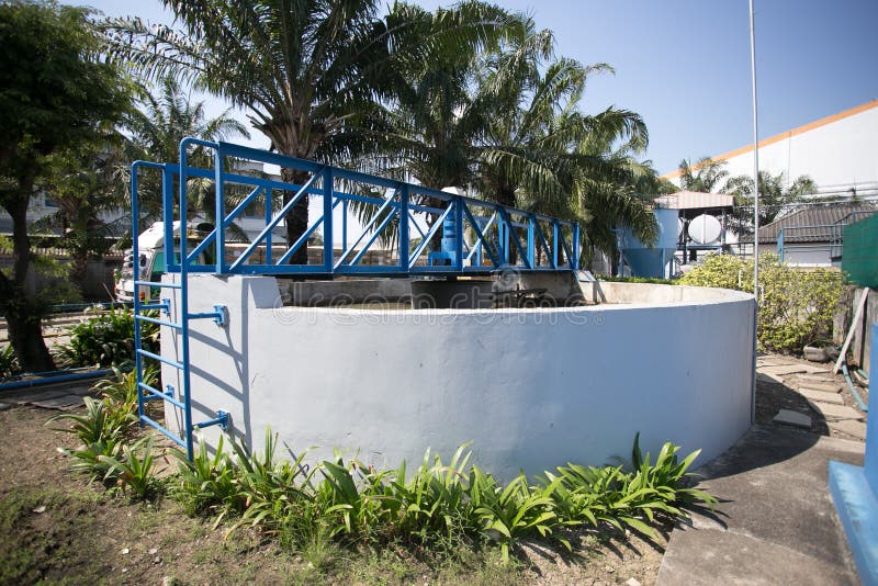 Small Waste Water Treatment System in Factory Stock Image - Image of ...