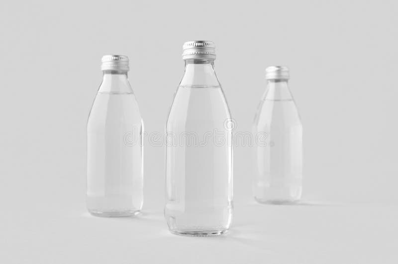 Small Water Bottle Mockup, Clear Glass Stock Photo - Image of bottled ...