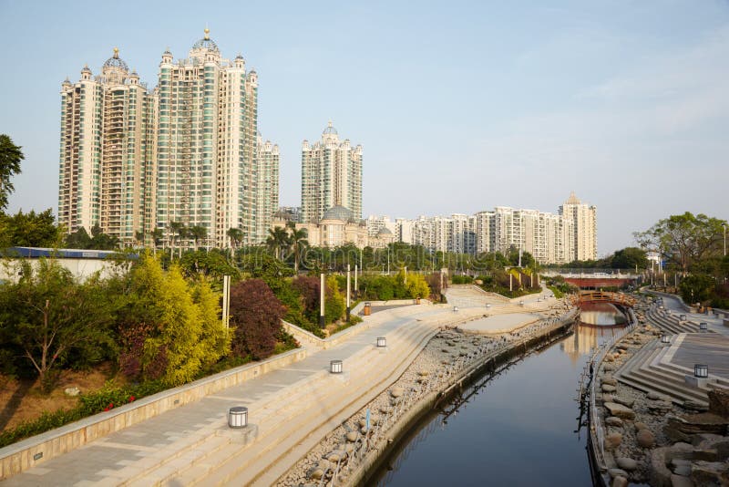 Small Water Channel in the City Stock Photo - Image of asia, cityscape ...