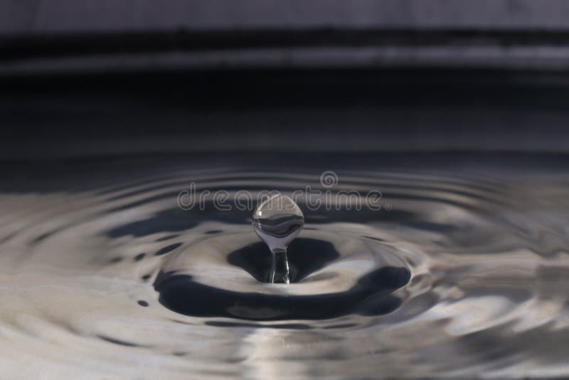 Small Water Drop Falling on Water Surface Stock Image - Image of ...
