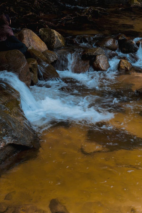 Small Water Flow between the Rock Stock Photo - Image of small, rock ...