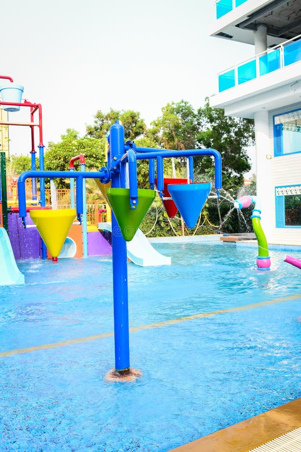 Small Water Park Playground. Stock Photo - Image of slid, outdoor: 40744542