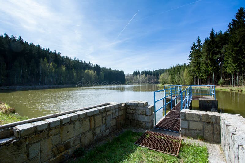 Small water reservoir stock image. Image of construction - 54664031