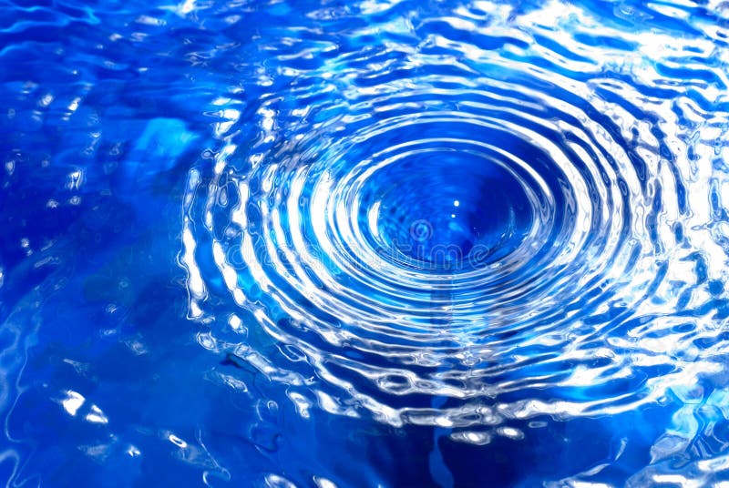 Water Vortex or Swirl, Causing Circular Waves on the Surface Stock ...