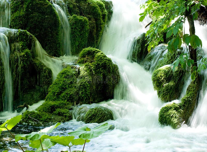 Small waterfall stock image. Image of nature, cascade - 10270465