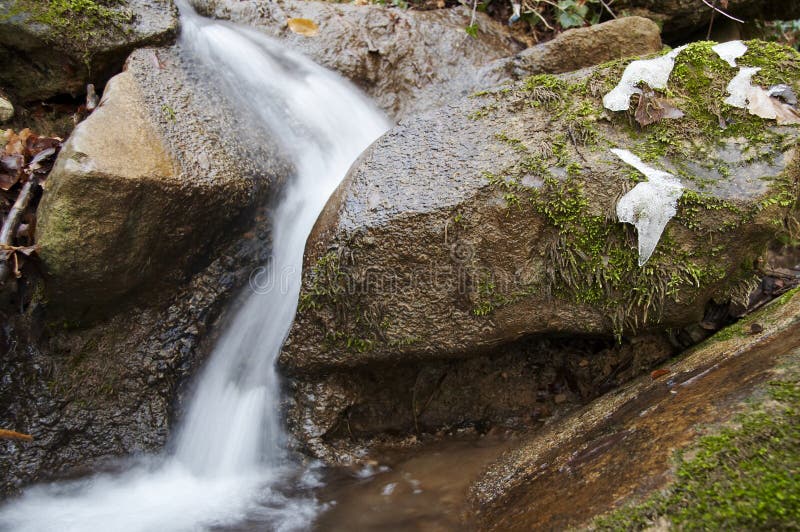 Small waterfall stock image. Image of environment, bourn - 1701929