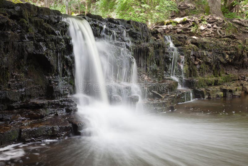Small waterfall. stock photo. Image of clean, water, fall - 25758814