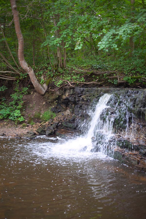 Small waterfall. stock image. Image of stream, fall, river - 25758815