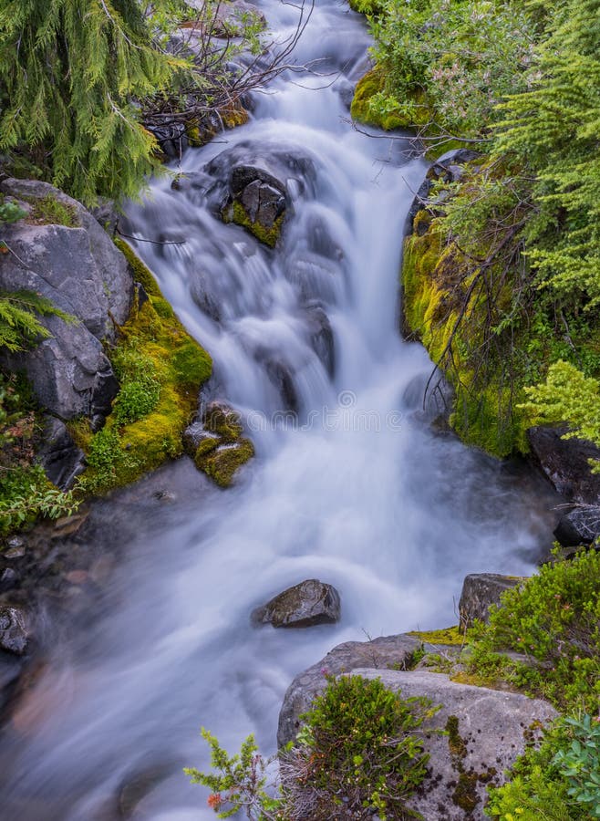 Small Waterfall Along Paradise River Stock Image - Image of exposure ...