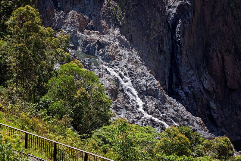 A Small Waterfall As Seen from the Viewing Platform in the Foreground ...