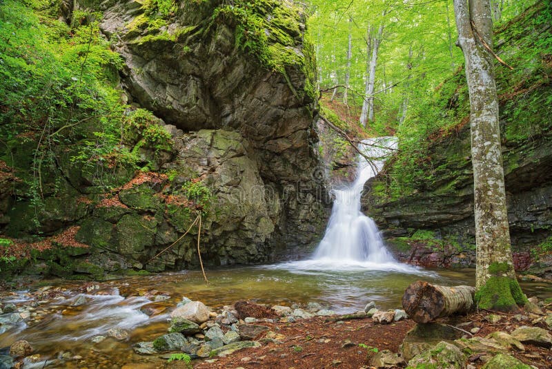 Beautiful Waterfall in Balkan Mountains, Bulgaria Stock Photo - Image ...